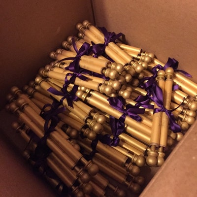 Rose Gold DIY Scroll Invitation Rods - Etsy