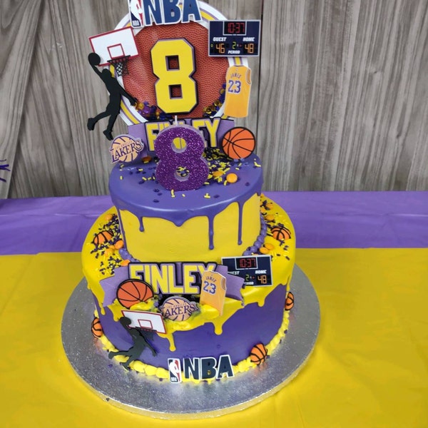 Basketball Shaker Cake Topper, Basketball Birthday Party, Sports Cake ...