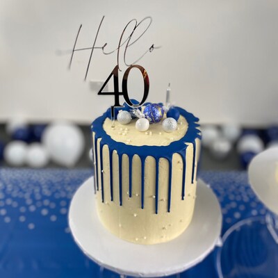 Forty Cake Topper Birthday Personalised 40 Cake Topper 40th - Etsy