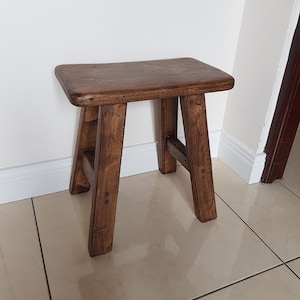 Rustic Wooden Milking Stool/ Bench | Etsy