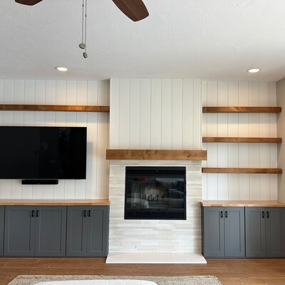 Matte Distressed Floating Shelf - Etsy