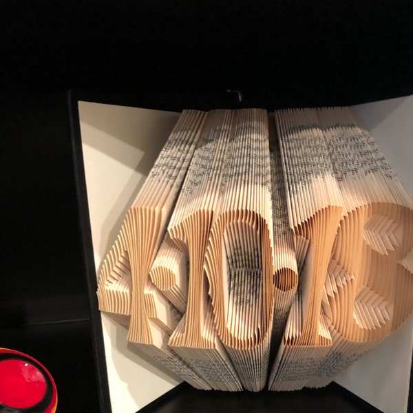 Custom Name Folded Book Art Anniversary Gift - Etsy
