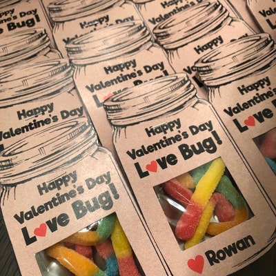 Love Bug Valentine Cards for Kids, PRINTABLE Classroom Valentines ...