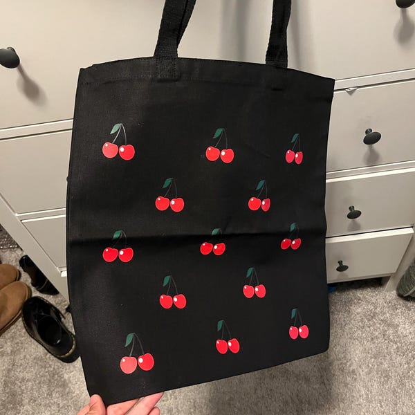 Cherry Tote Bag, Cherry Lover Gift, Spring Tote Bag, Summer Bag, Eco ...