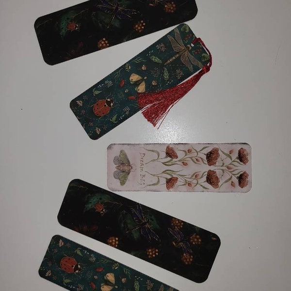 Fantasy Illustrated Green Bookmark Book Lover Gift Bookmark With Tassel ...
