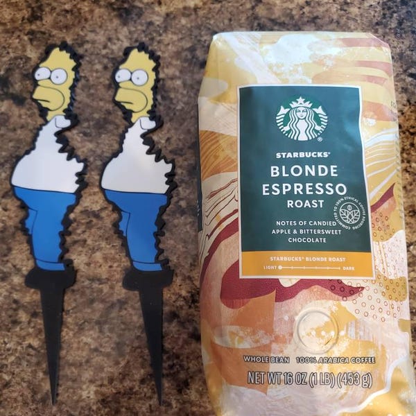 Homer Simpson Bush Meme Plant Stake Funny Gift the Simpsons Into the ...