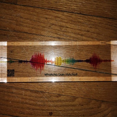 Artblox Soundwave Art With Scannable Qr Code Any Video Voice - Etsy