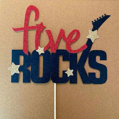 Rockstar Cake Topper. Rockstar Birthday. Rockstar Party Theme. - Etsy