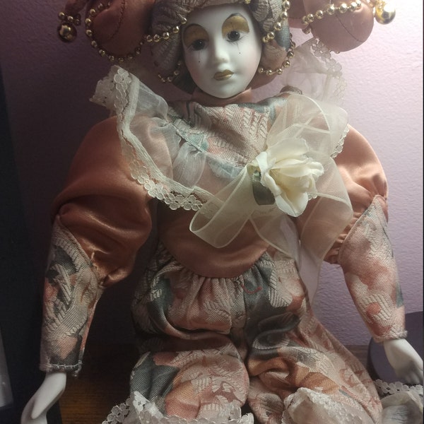 Vintage Clown Doll, Porcelain Collectible Dolls Keepsakes Gifts Clown ...