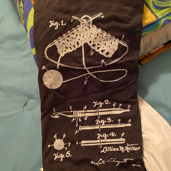 Knitting Needle 1937 Patent Print Knitting T-shirt , Knitting , Knit ...