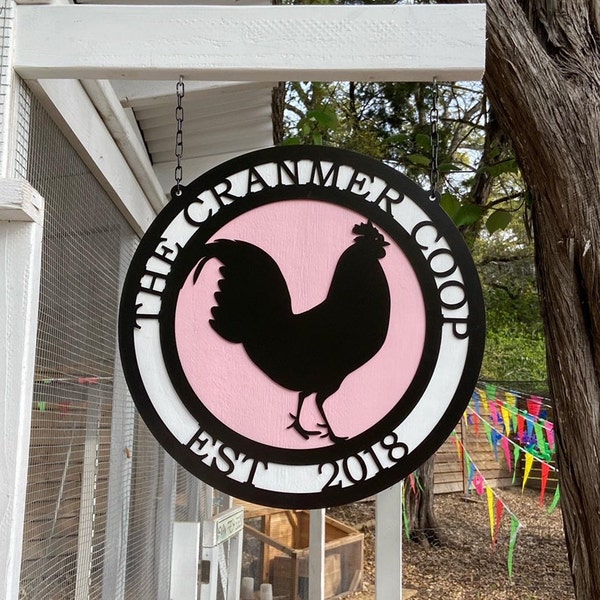 Rooster Farm Sign | Chicken Sign | Personalized Farm Sign| Barn Sign ...