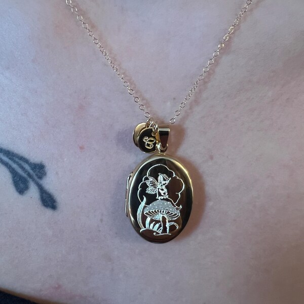 Cutsom Engrave Oval Gold Plated Locket With Photo,custom Birthstone ...