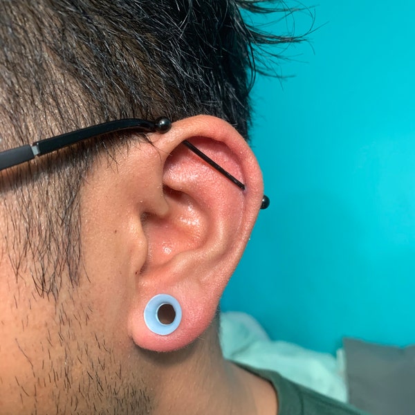 Larimar Alien Skinz Pearlescent Blue Soft Silicone Ear Plugs Tunnels ...