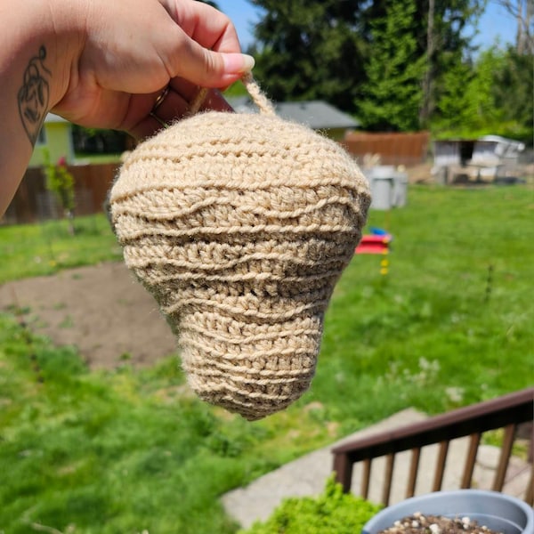 PDF Crochet Hornet Nest Pattern, Wasp Nest Pattern, Outdoor Crochet ...