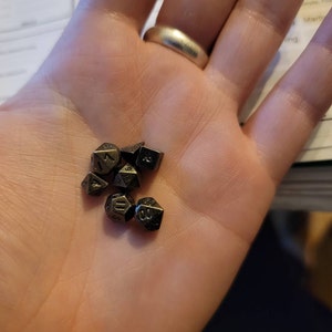 7-die Metal Micro Dice Set for D&D Dungeons and Dragons - Etsy