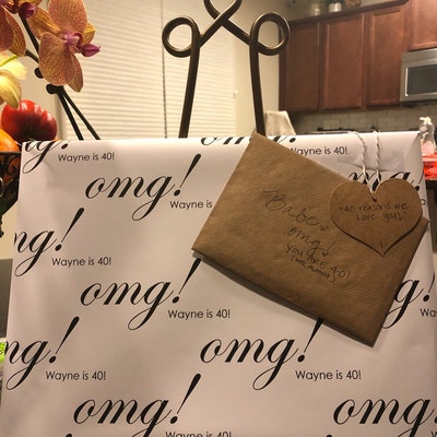 Personalised Funny Age, Birthday Wrapping Paper - Etsy