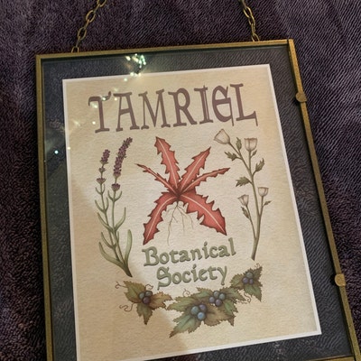 Tamriel Botanical Society Elder Scrolls Art Print Skyrim Botanical ...