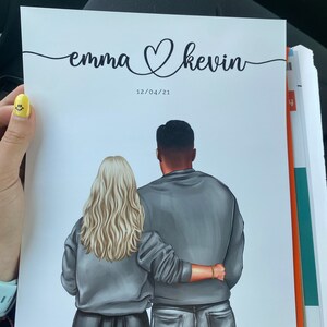 Personalised Couple Print Couples Gift Gift for Her - Etsy