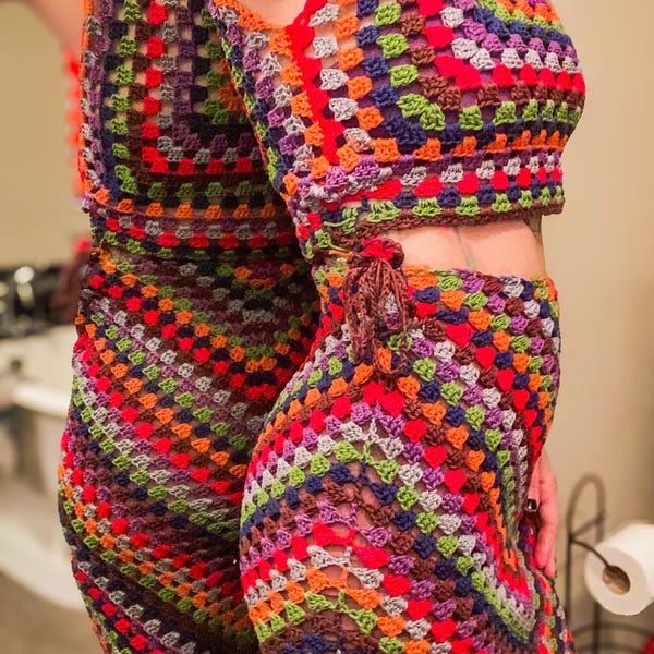 Easy Crochet Granny Square Skirt Pattern - Versatile Maxi Skirt Design ...