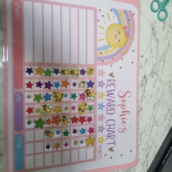 Editable Sunshine Rainbow Reward Chart Rainbow Behavior Chart Pastel ...