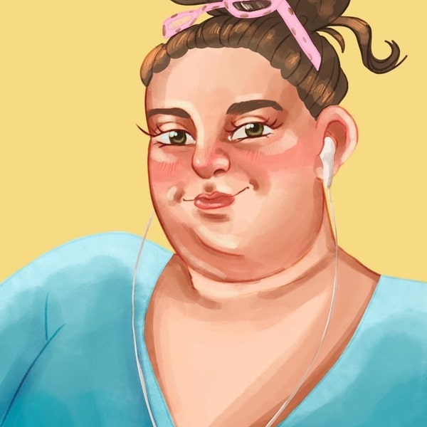 Fat Power // // Fat Feminist Retro Wall Art Plus Size Body Positive ...