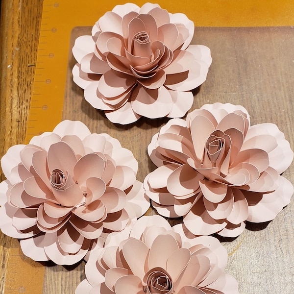 Camellia Rose Paper Flower Template and Tutorial, Small Rose Pattern ...