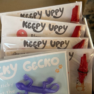 Keepy Uppy, Sticky Gecko, Bluey Party Decor, Toddler Party Favors ...