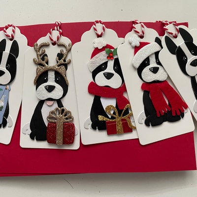 Christmas Dog Gift Tag Dog Gift Bag Tag Present Label - Etsy