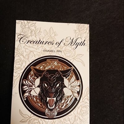 Fenrir Hard Enamel Pin Norse Collection Unique Fantasy Mythology Art ...