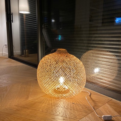 Black Bamboo Pendant Light Fish Trap Lamp Hive Basket - Etsy