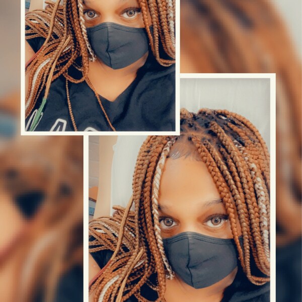 Ready to Ship Medium Eva Box Braids Wig for Black Women Cornrows Wig ...
