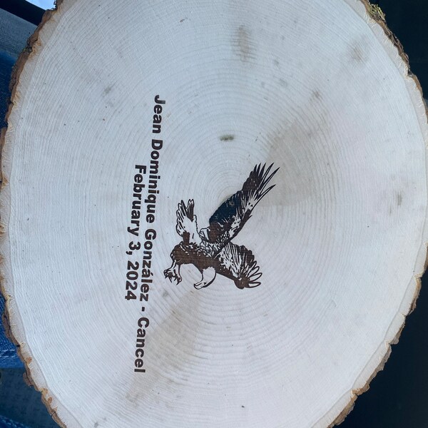 Eagle Personalized Guest Book. Court of Honor Guest Book. Natural Wood ...