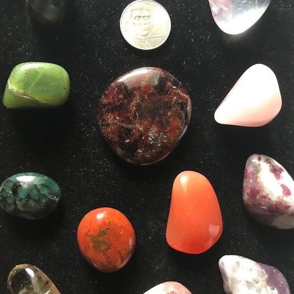 Garnet Pocket Stone - Palm Stone - Hand Stone - Cabochon Natural ...