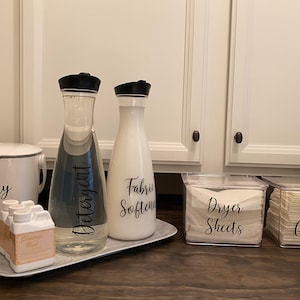Fabric Softener Label Decal / Laundry Room Decor / Laundry Label ...
