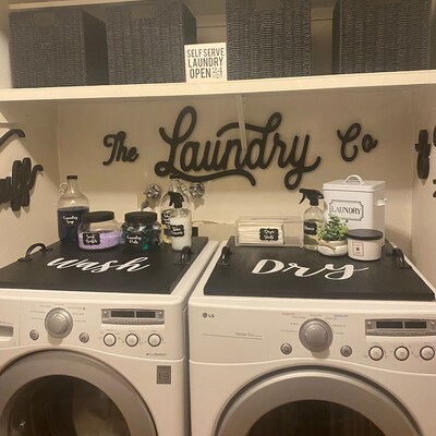 Laundry Sign Mini Block Funny Sign Laundry Room Decor Fluff Fold ...