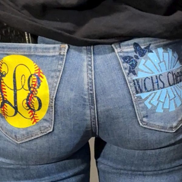 Senior Letters Iron-on Decals Sized for Jeans: DIY Graduation Outfit - Etsy
