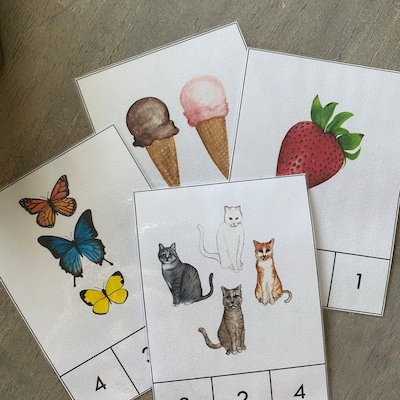 Count and Clip Cards 1-20 Printable Digital Download - Etsy