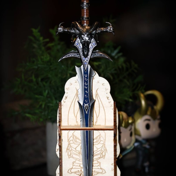 Frostmourne Sword Metal Replica Baphomet Head Sword Lich King Arthas ...