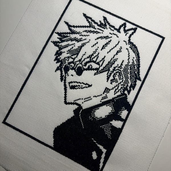 Satoru Gojo Cross Stitch Pattern | Cross Stitch Template Satoru Gojo ...