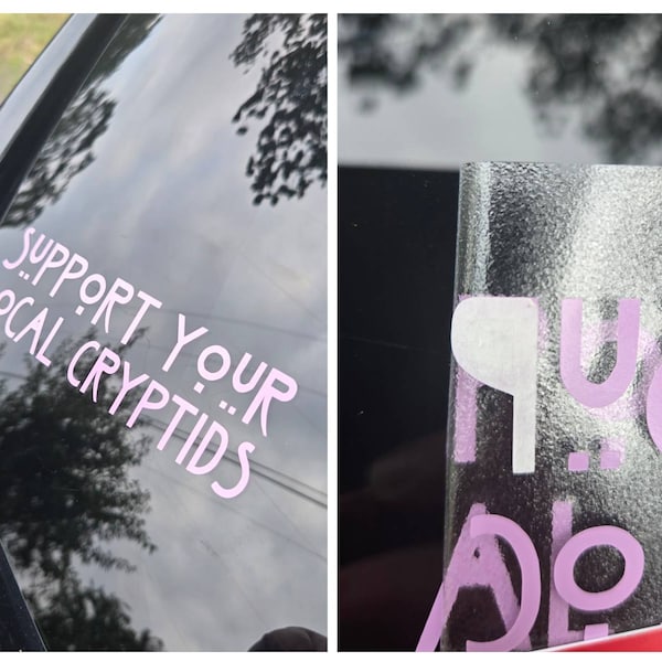Support Your Local Cryptids Bumper Decal, Spooky Car Accessories ...