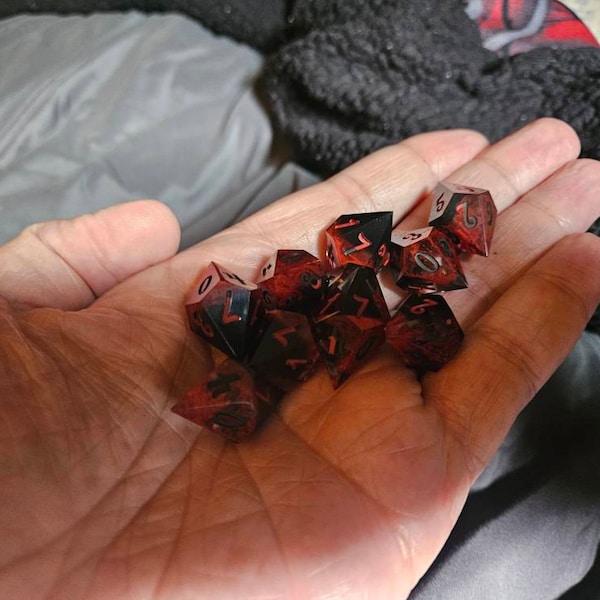 5d10 VAMPIRE BLOOD Dice | Handmade Resin Single or Set Made in Italy ...