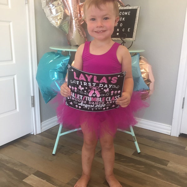 First Day of Dance Sign Printable Dance School Sign Dance Class Sign ...