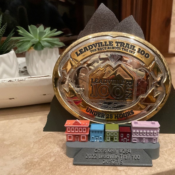 Leadville 100 Belt Buckle Display – 100 Mile Trail Run or MTB Race ...