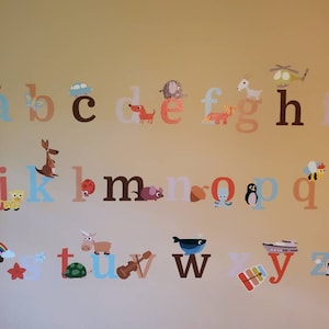 Alphabet Fun Fabric Wall Decals Repositionable and Reusable, ABC Decals ...