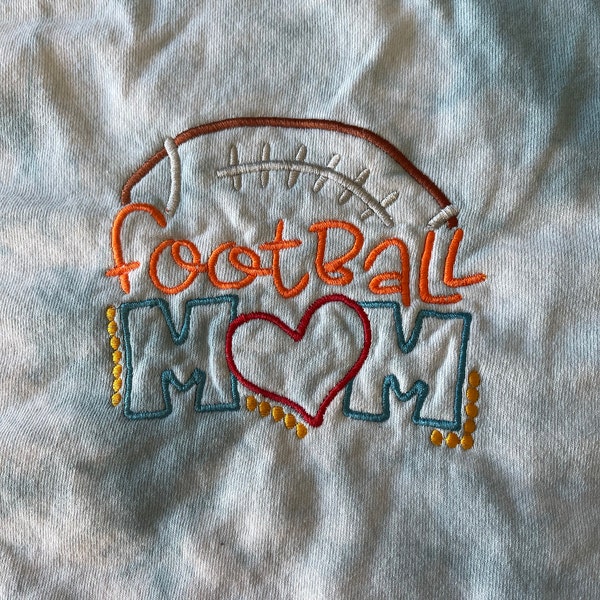 Football Mom Applique Embroidery Design Football Design Mom Embroidery ...