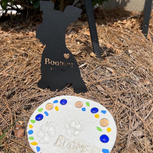 Metal Schnauzer Sign Garden Decor, Roadside Sign, Outdoor Dog Metal ...