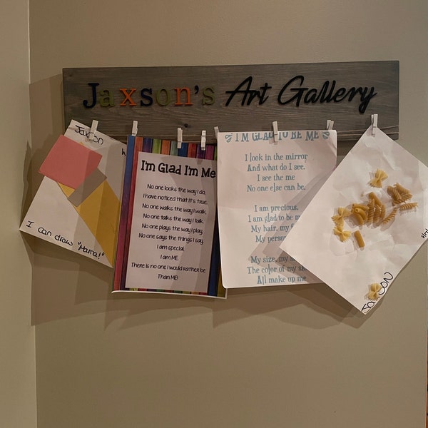 Kids Art Display | Look What I Made Sign | Kids Art Display for Wall ...