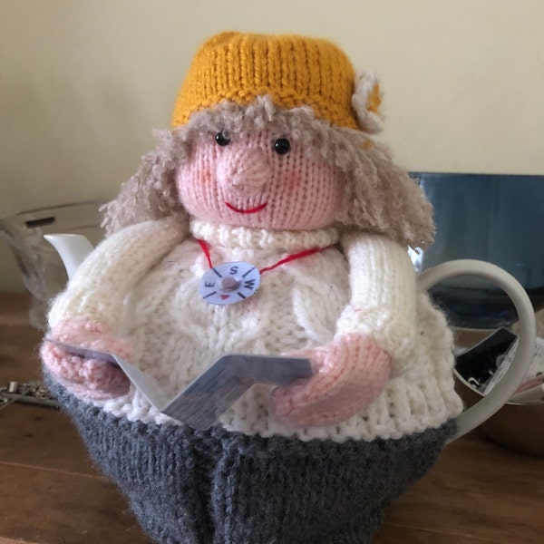 Tea Cosy Knitting Pattern. PDF Digital Download.betty Goes Walking. Tea ...