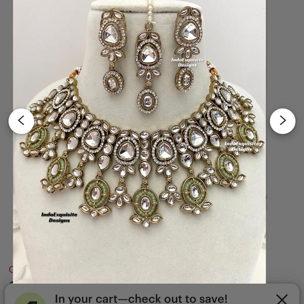 Elegant Kundan Bridal Set Comes With All Accessories/ Indian Bridal Jewelry/ High Quality Gold ...