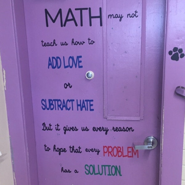 Math Vinyl Wall Decals for Classroom // Add Love, Subtract Hate - Etsy